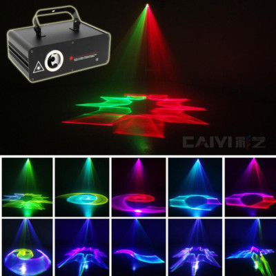 500mW 5 In 1 RGB 3D Beam Laser Show System DMX Projector DJ Party Stage ...
