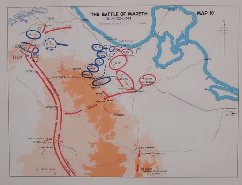 WW2 Karte/Plan Kampf Von Mareth 20th Mar 1943 Troop Positionen ...