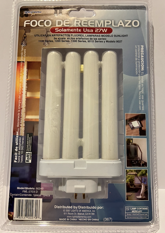 27 Watt-FML-27EX-D /SI928/PL-27W / MMMTL27W, FPL-27WIV UL#E241712 Floor ...