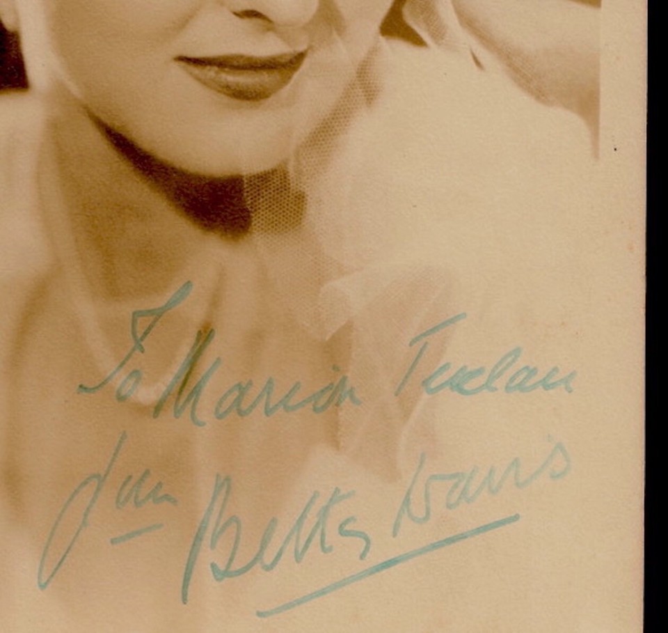 Genuine SIGNED Photo AUTOGRAPH Actress YOUNG Blonde MOVIE Star BETTE ...