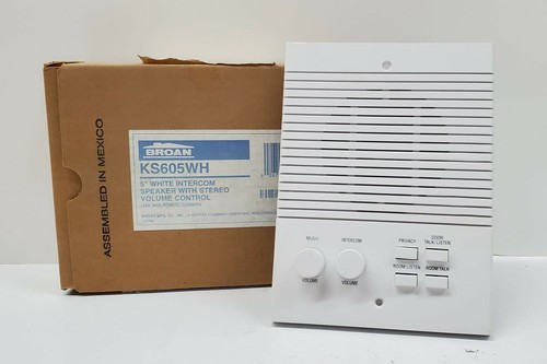 Broan KS605WH 5" Intercom Speaker with Stereo Volume Control | eBay