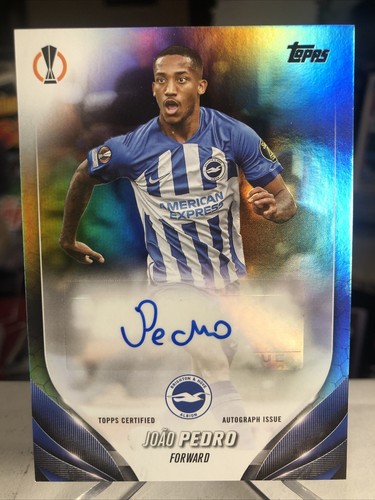 2023-24 Topps UEFA Club Comp Joao Pedro AUTO RARE Foilboard Autograph ⭐ ...