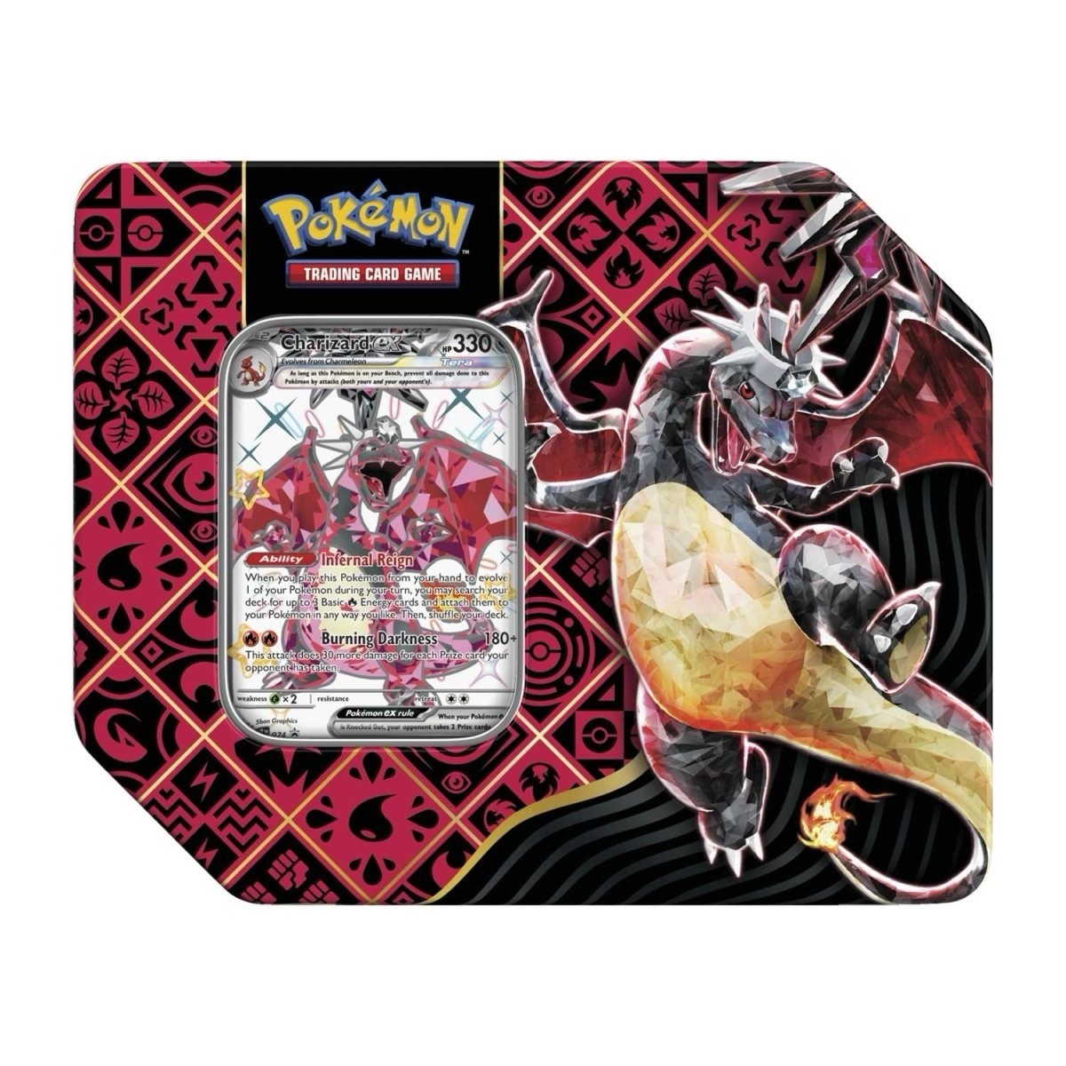 Pokemon Scarlet Violet Paldean Fates Shiny Charizard EX Tin | eBay