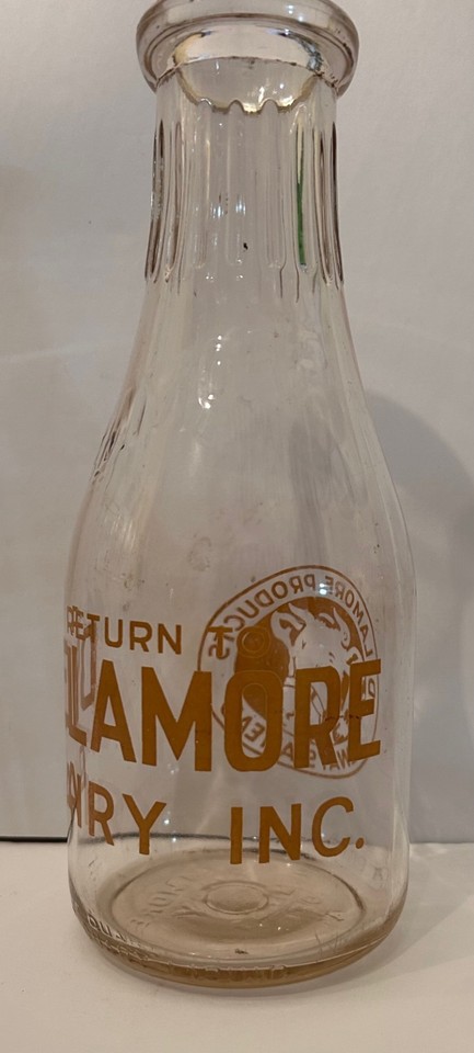 Vintage Delamore Dairy Inc. One Quart Milk Bottle (Wilmington, Delaware ...