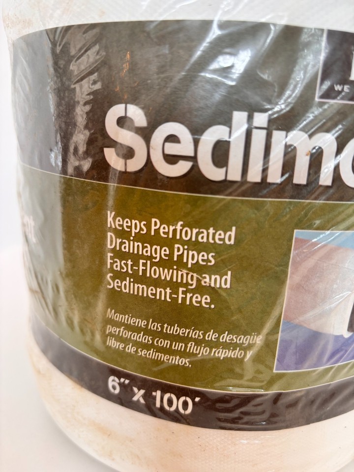 NDS Sediment Shield 6" x 100' -Blocks Sand and Sediment from Perf Pipes ...