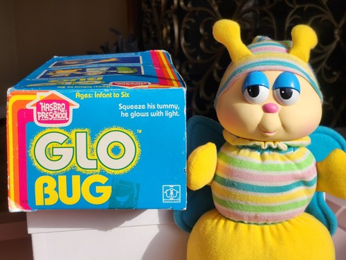 Vintage 1984 HASBRO PRESCHOOL GloBug Glo Bug Plush Toy w Original Box - WORKS | eBay