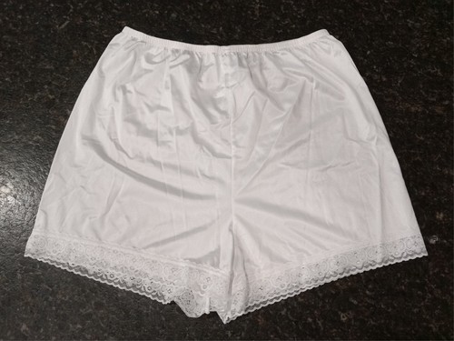 Vintage Vanity Fair White 100% Nylon Pettipants with Lace Trim Size 14 ...