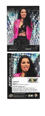 SARAYA AEW WRESTLING CARD NEW ARRIVALS LIMITED EDITION UPPER DECK. WWF ...