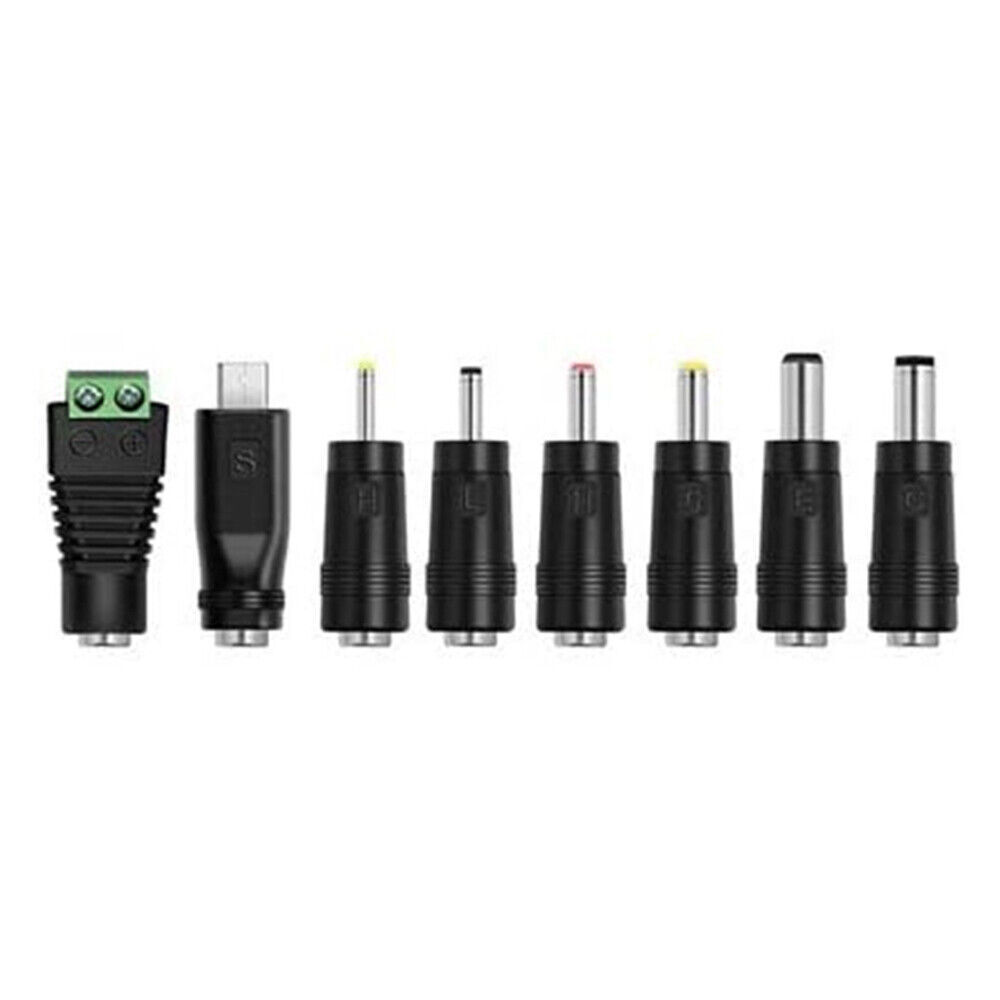 8Pcs AC DC5.5x2.1mm Power Charger Adapter Tips Jack Plugs Universal For ...