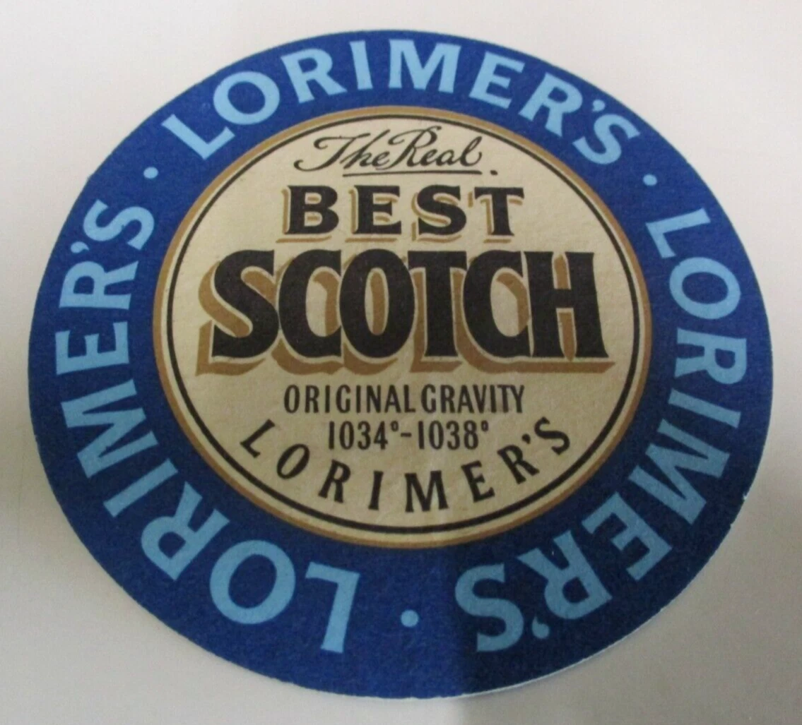 Lorimer's Scotch Whiskey - Drink Coaster / Mat - The Real Best Scotch ...