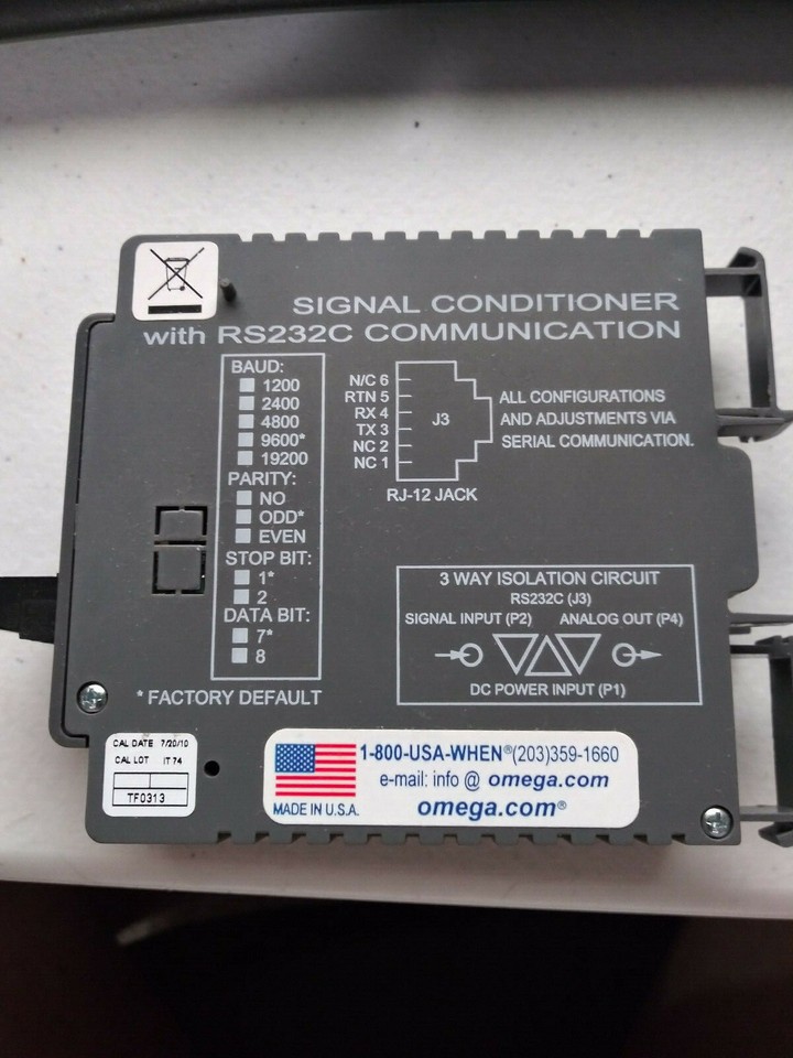 OMEGA IDRN-FP SIGNAL CONDITIONER RS232C DIN RAIL MOUNT | eBay