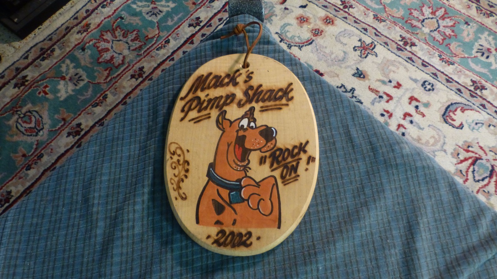 MACK'S PIMP SHACK Embossed Wood Sign SCOOBY DOO ROCK ON Wall Hanging 10 ...