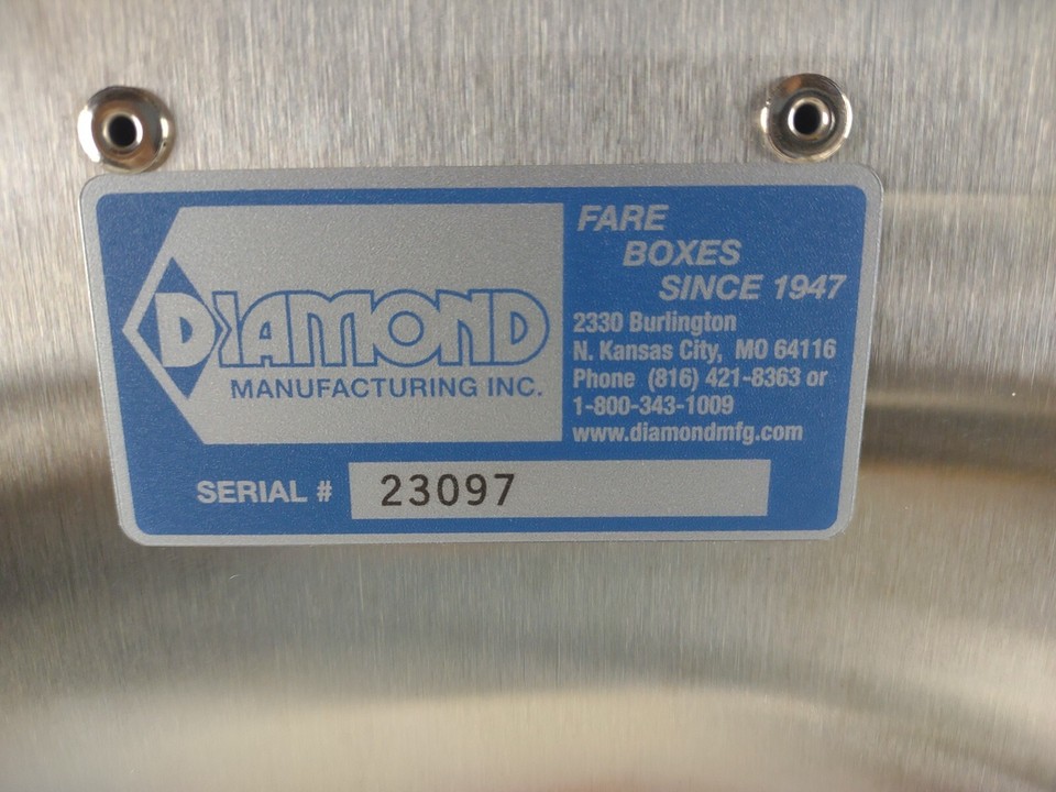 DIAMOND MANUFACTURING XV XV000 FAREBOX with 2 VAULTS & KEYS (18F) | eBay