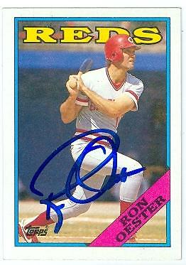 Ron Oester autographed baseball card (Cincinnati Reds) 1988 Topps #17 ...