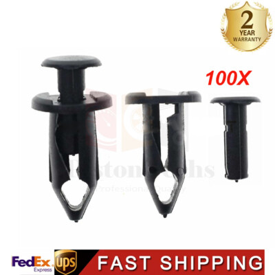 100x 8mm Fender Clips Body Rivets Push Pin for ATV HONDA TRX300EX 450R ...