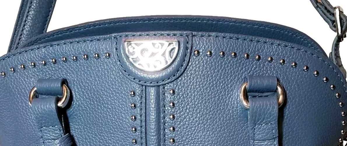 BRIGHTON PRETTY TOUGH JOLENE CANYON BLUE DOMED STUDDED CROSSBODY ...