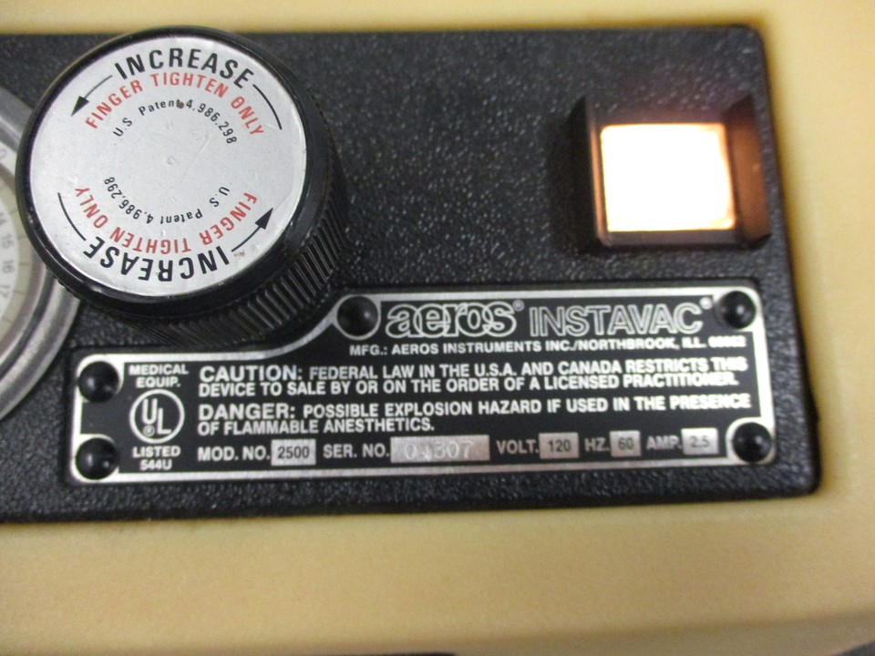 AEROS INSTRUMENTS 2500 VACUUM ASPIRATOR PORTABLE SUCTION | eBay