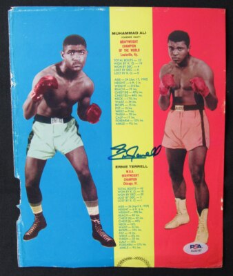 Ernie Terrell Boxer Autographed Vintage Magazine Photo PSA/DNA 177065 ...