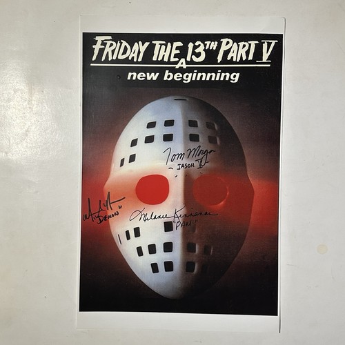 AUTOGRAPHED Friday The 13th Part V Poster, Tom Morga Jason Pam Demon 5 ...