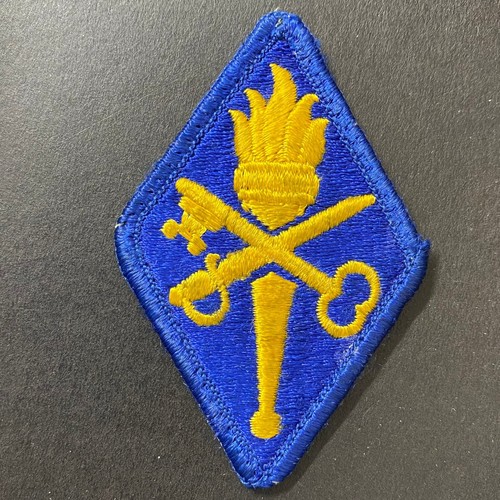US Army Ordnance Corps Diamond Patch Blue Yellow Torch Key Design | eBay