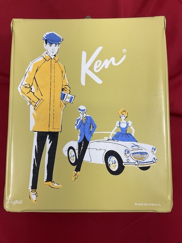 Vintage 1962 ORIGINAL KEN Yellow Vinyl Case With Ken, Clothes And ...