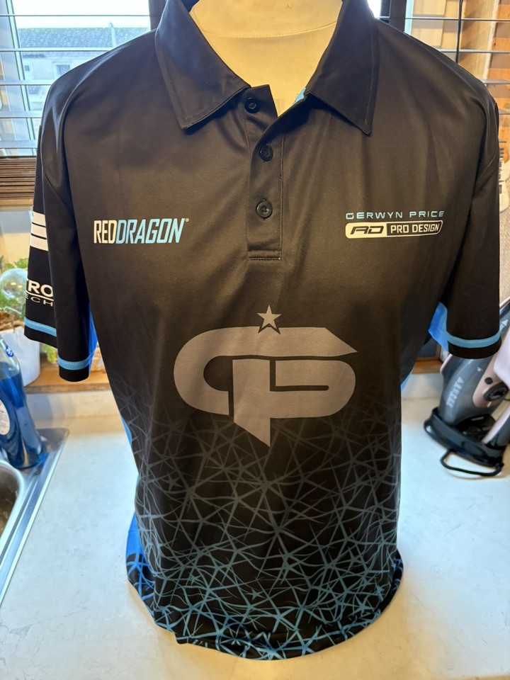 Rare Gerwyn Price PDC Darts Shirt Red Dragon XL Ice Man Signed | eBay UK
