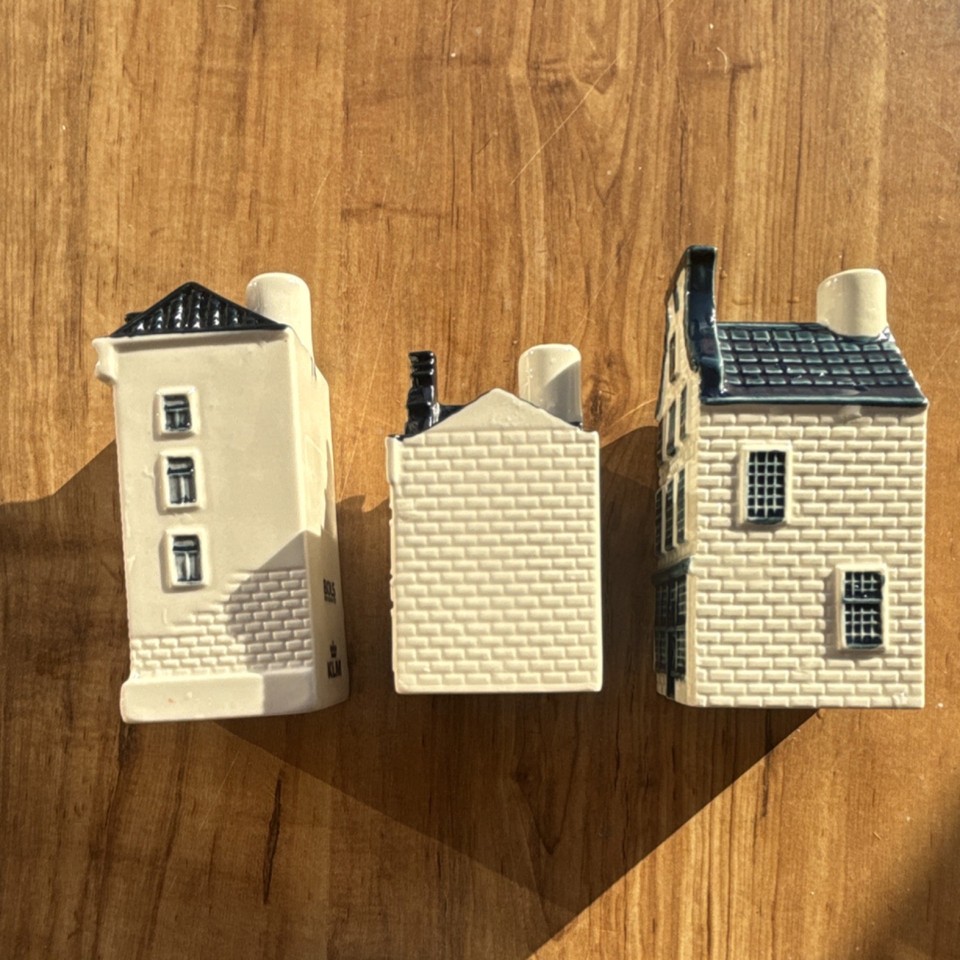 KLM Delft Blue Miniature House Collectibles Set of 3 Numbers #23 #74 ...