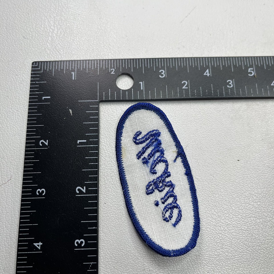 NOS Oval Blue Letter VICKIE Name Patch (For Mechanic & Worker Uniforms ...