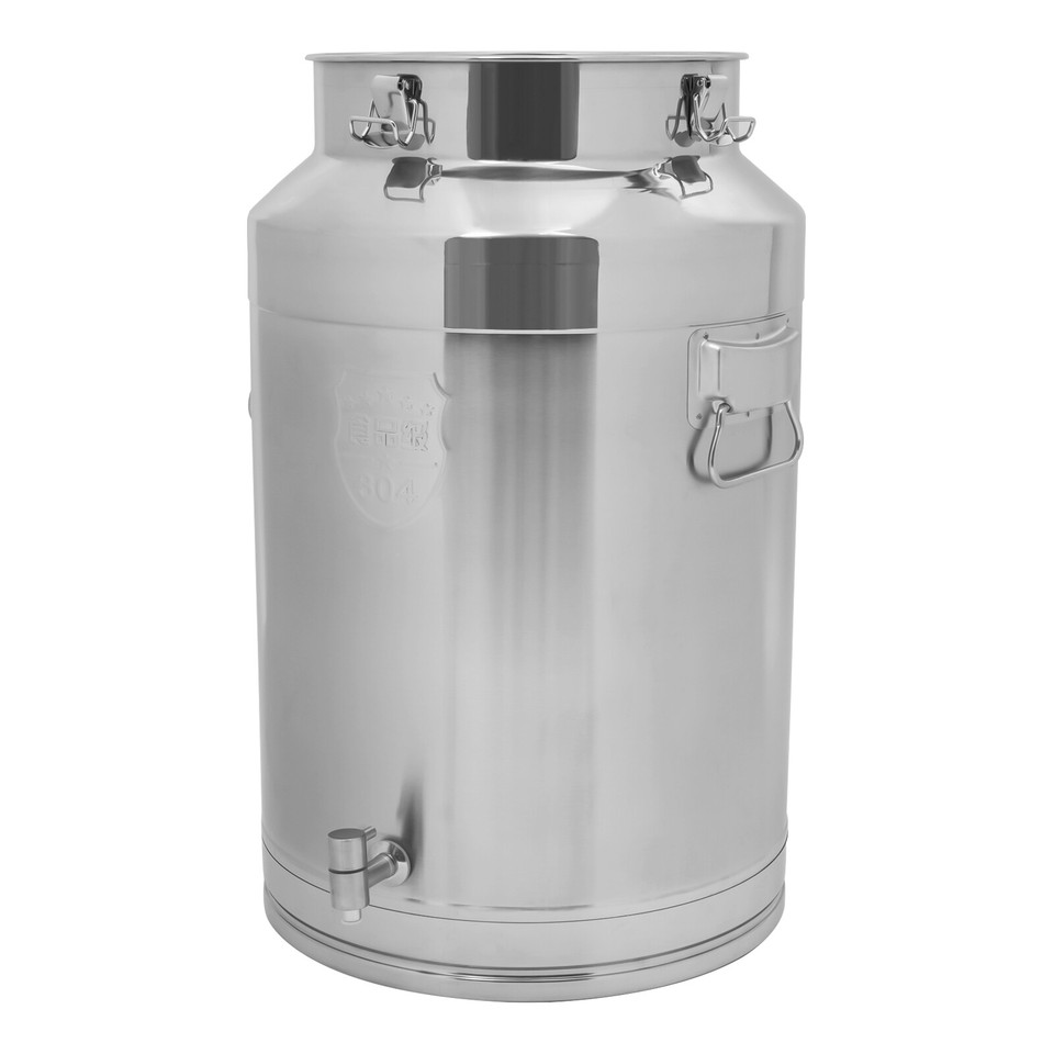 76L Stainless Steel Milk Jug with Faucet – Durable Sealed Bucket | eBay