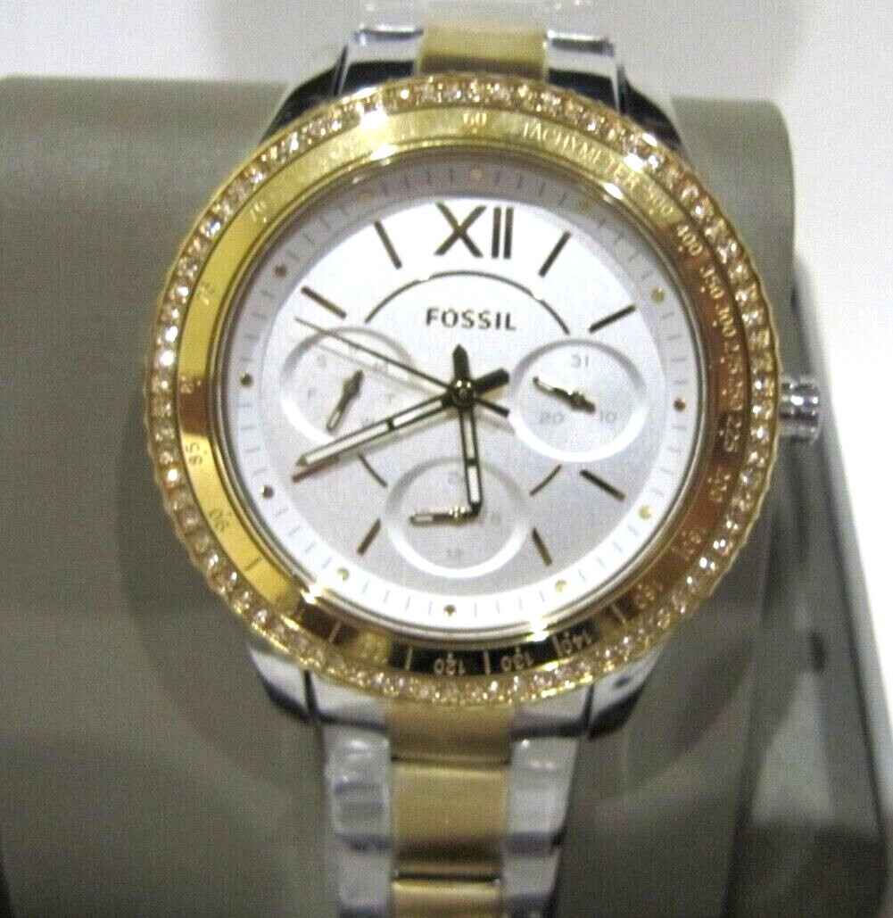 Fossil Women's ES5107 Stella Multifunction Two Tone Bracelet Watch for ...