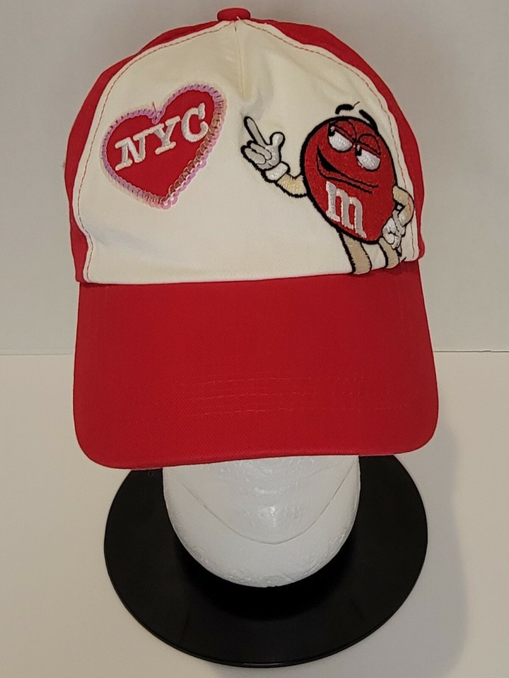 M & M NYC Hat Adjustable Red M&M | eBay