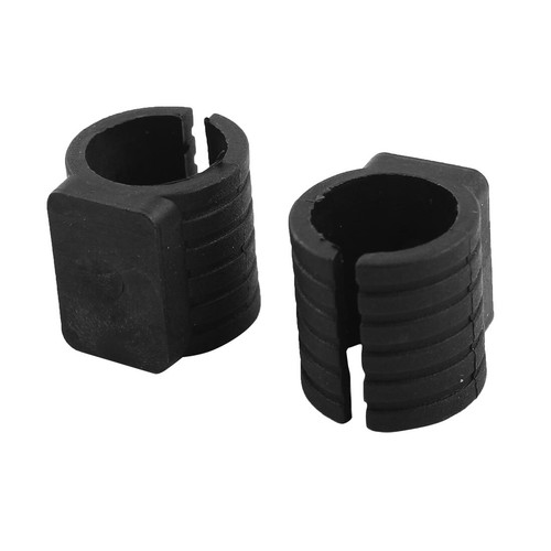 Plastic U-shaped Chair Pipe Foot Clamp Pads Glides Caps Black 16mm Fit ...