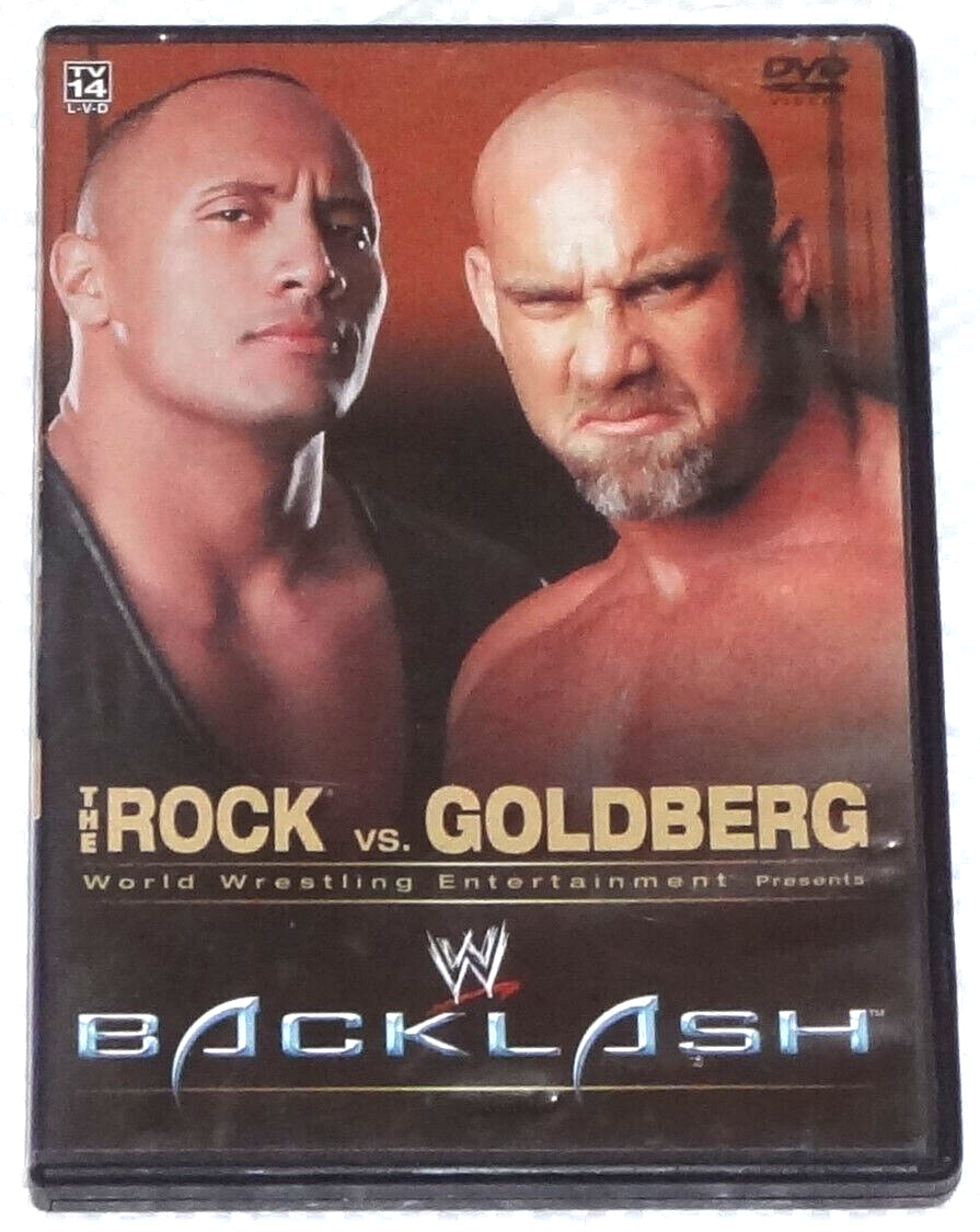 WWE DVD 2003 BACKLASH WRESTLING PLE ROCK vs GOLDBERG BROCK LESNAR vs ...
