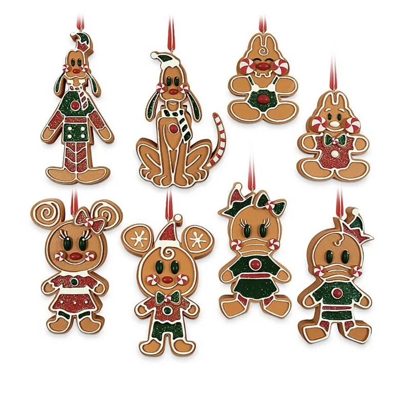 Rare Disney Parks 2020 Gingerbread Cookie Ornament Set - Mickey and ...
