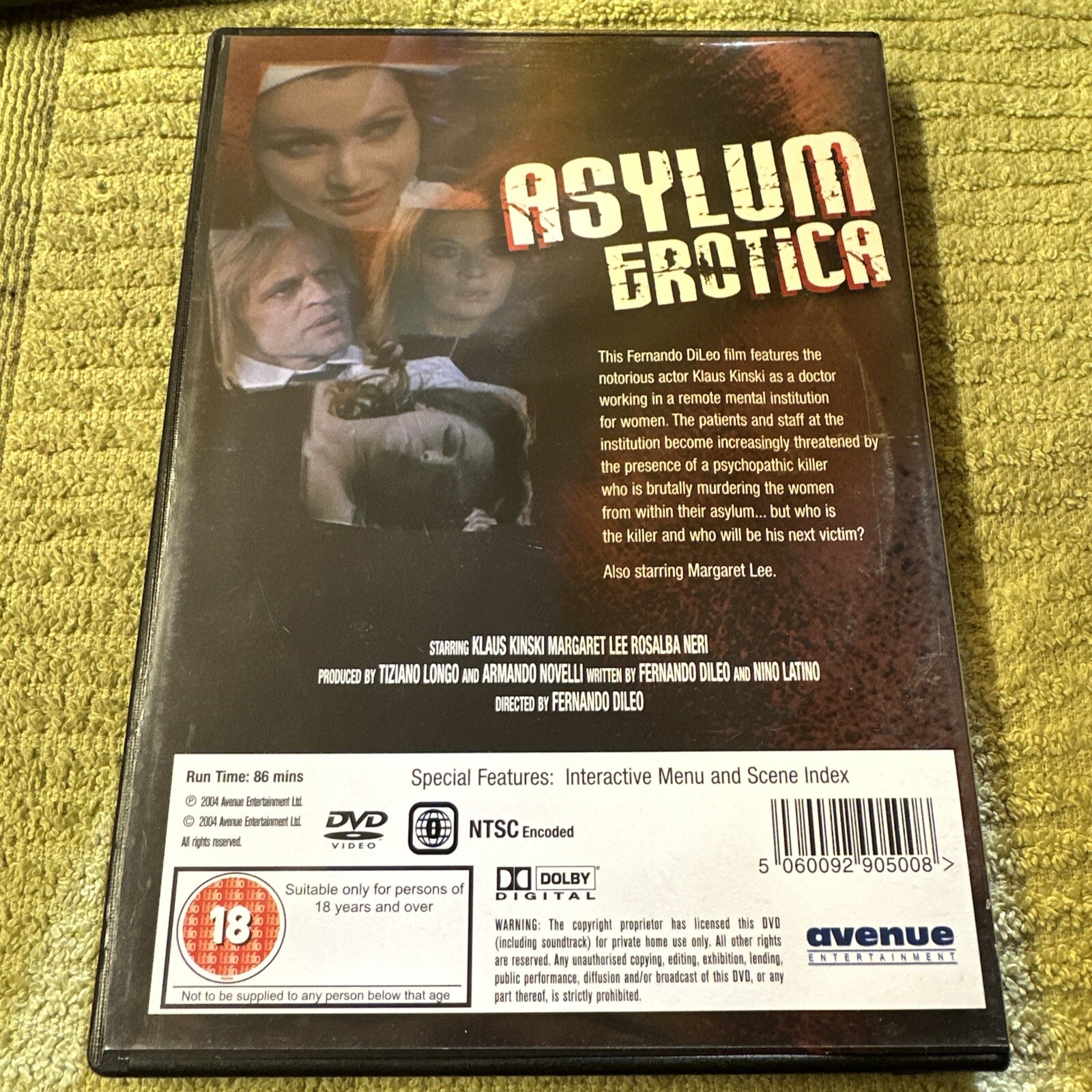 Asylum Erotica Dvd -Klaus Kinski Cult Horror | eBay Australia