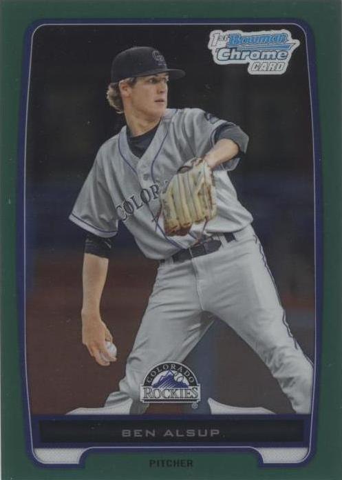 2012 Bowman Chrome - Prospects Ben Alsup #BCP195 Green Refractor (RC ...
