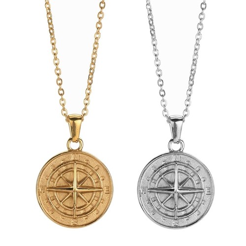 Compass Necklace for Men Stackable Choker Chain Casual Sailing Holiday ...