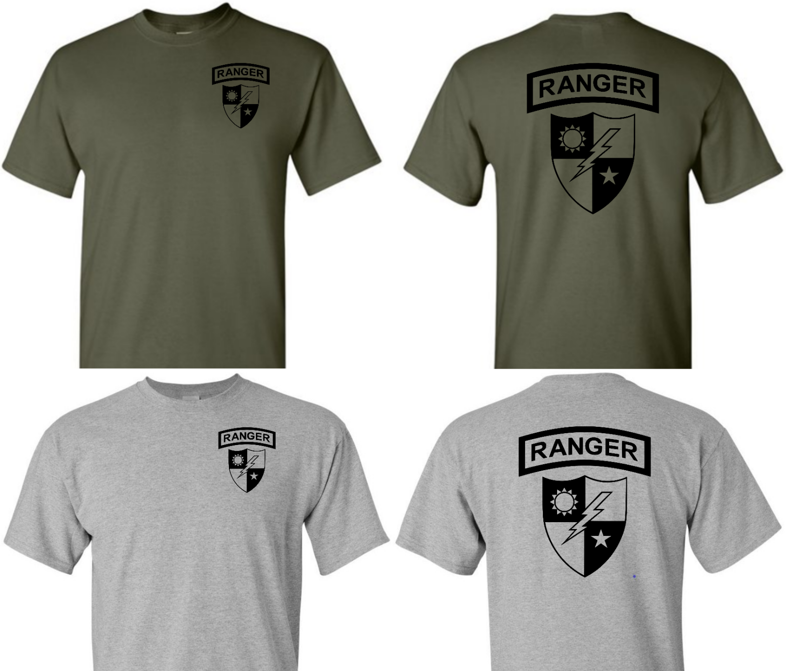 US Army Ranger DUI Shirt, ARMY Ranger Performance shirt, 75th Ranger ...