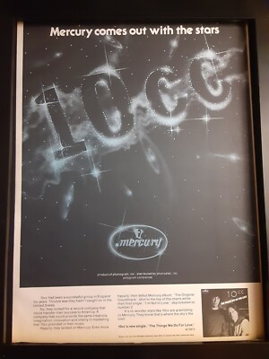 10cc The Things We Do For Love Rare Original Promo Poster Ad Framed! | eBay