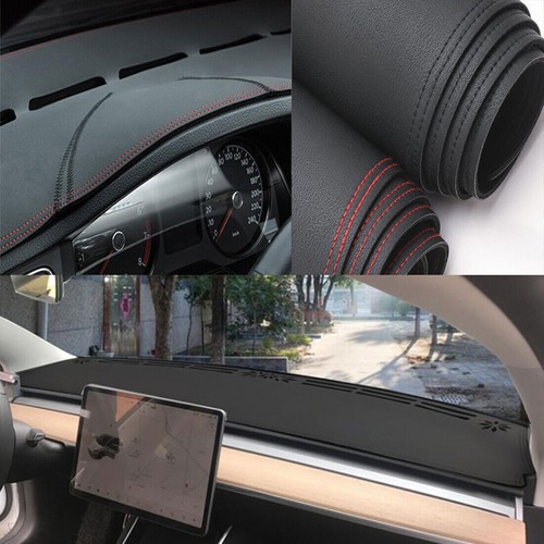 PU Leather Dashboard Dash Mat Non-slip DashMat Sun Pad For Tesla Model ...