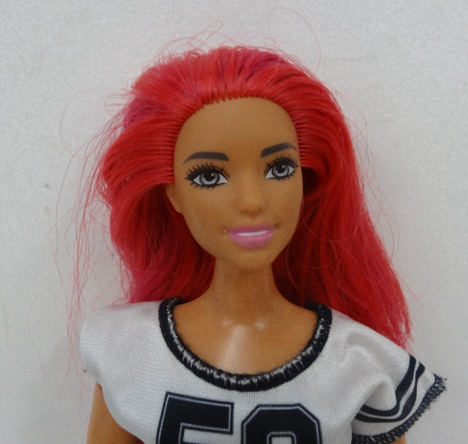 Mattel Hip Hop RED HAIR Barbie Made to Move Curvy Dancer with boom box ...