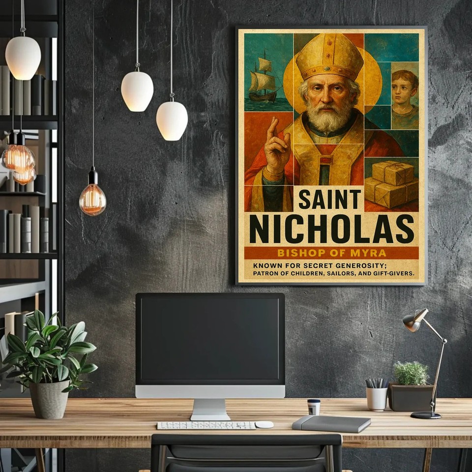 Saint Nicholas Bishop Of Myra Poster | eBay