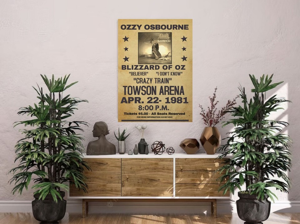 Ozzy Osbourne Concert Poster 24x36 Inch Photo Rare Print Wall Art Print ...
