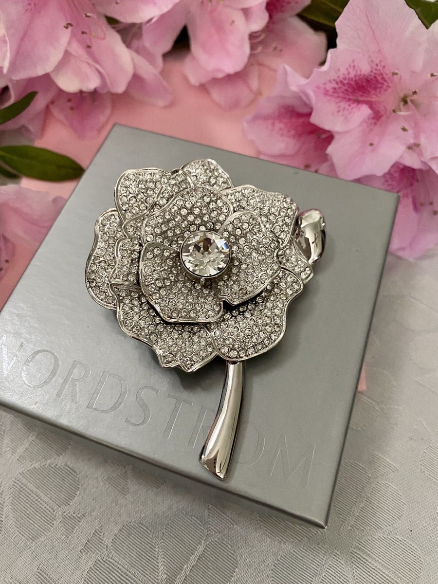 Silver Brooch Celtic White Mother Of Pearl Stone Set Silver Brooch