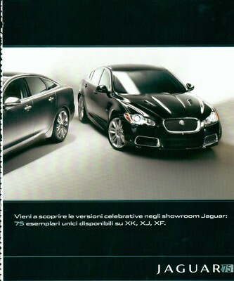 JAGUAR Car Magazine Print Ad 75 ANNI 1Pg Vintage 2010-11 | eBay