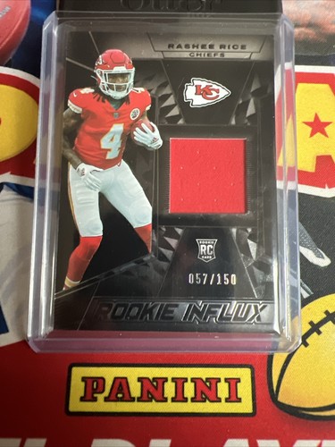 💥2023 PANINI BLACK ROOKIE INFLUX RASHEE RICE RC PATCH /150 KANSAS CITY ...