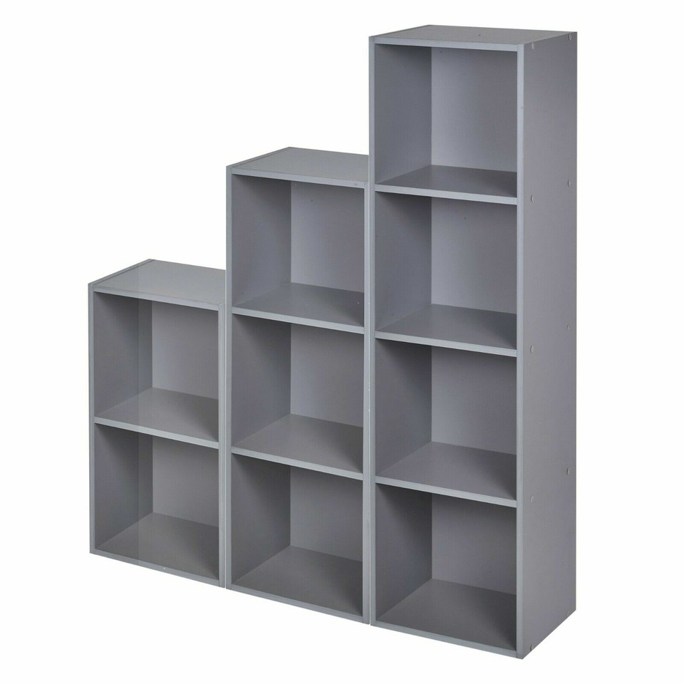 Wood Storage Cube Display Unit 2 3 4 5 Tier Strong Bookcase Shelving ...
