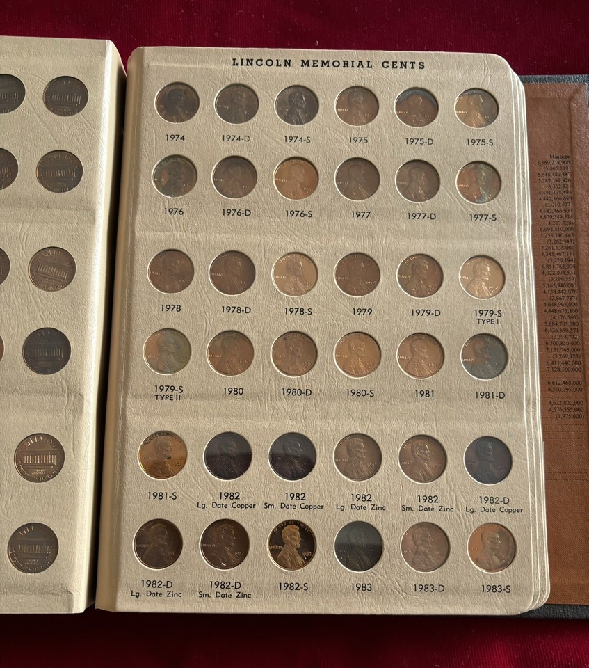 Lincoln Cent Dansco Album From 1909 To 2016 | eBay