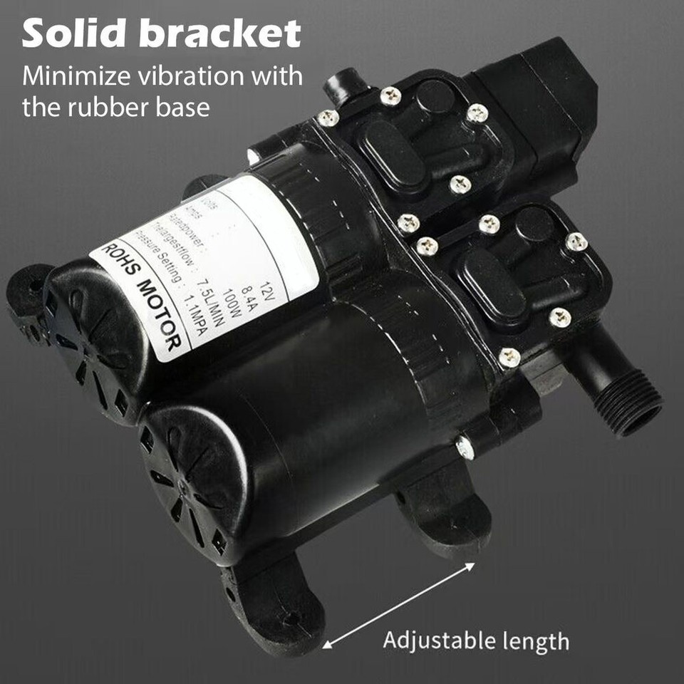 12V Booster Pump Stable Continuous Flow Low Current Draw High Flow ...