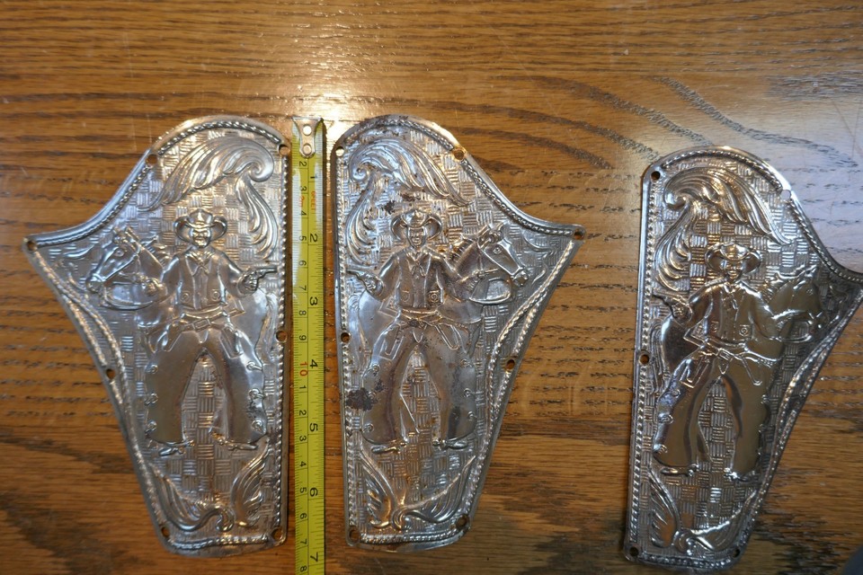 5 vintage metal holster pockets for toy cap gun holsters | eBay